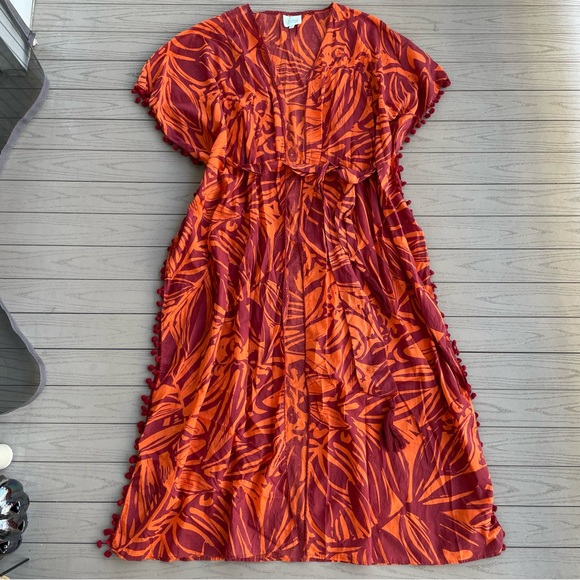 True Destinations | Swim | True Destinations Orangeburgundy Floral ...